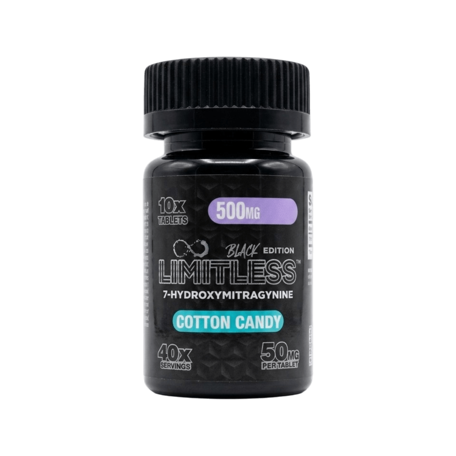 Limitless Black Edition 7-Hydroxymitragynine Tablets - 50mg Per Tablet ...